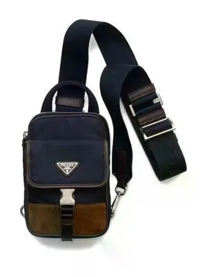 Prada Re-nylon Triangle-logo Shoulder Bag - Blue