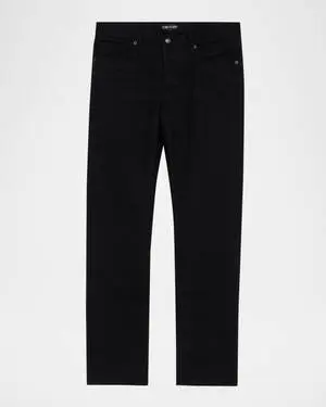 TOM FORD Stretch Denim Straight-Fit Jeans - Lead