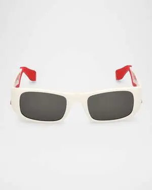 CHRISTIAN LOUBOUTIN Rectangle Sunglasses - Whitesmoke Grey