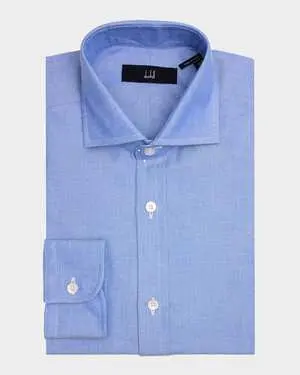 Dunhill Cotton-cashmere Dress Shirt - Blue