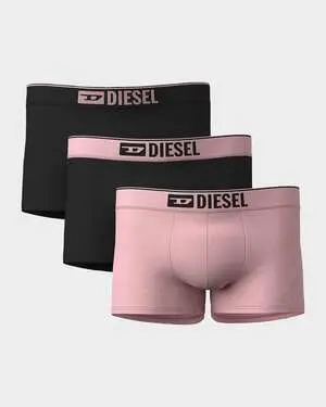 Diesel Umbx-damien 3-pack Boxer Briefs - Black/pink