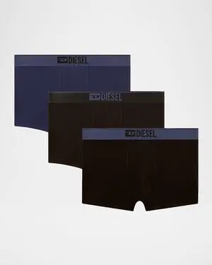 Diesel Umbx-damien 3-pack Boxer Briefs - Blue