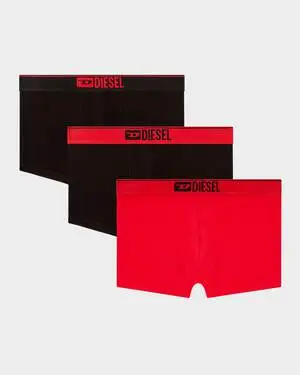 Diesel Umbx-damien 3-pack Boxer Briefs - Red