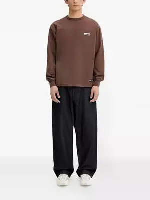 NEIGHBORHOOD Logo-print Long-sleeve Sweatshirt - Brown