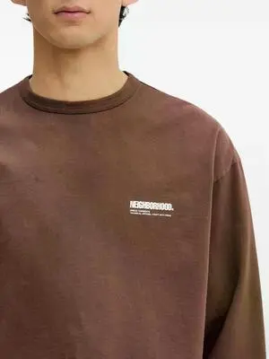 NEIGHBORHOOD Logo-print Long-sleeve Sweatshirt - Brown