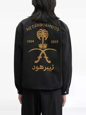 NEIGHBORHOOD Souvenir Embroidered Zip-up Jacket - Black
