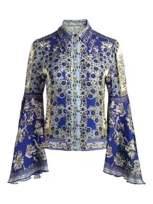 Long Sleeve Point Collar Blouses