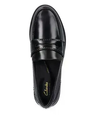 Clarks Penny Leather Loafers