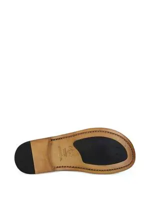 ASTORFLEX Leather Cut-out Sandals - Brown