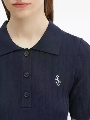 SPORTY & RICH Ribbed Polo Shirt