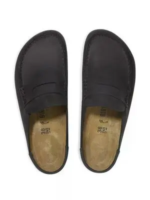 BIRKENSTOCK Penny-strap Leather Slides - Black