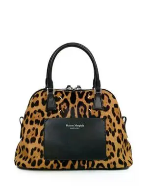 MAISON MARGIELA 5ac Mini Leopard-print Bag - Brown