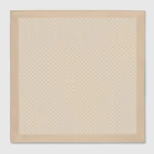 Gucci Laminated Printed Silk Twill Carré, Neutral Neutral
