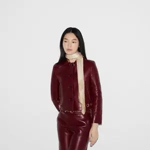 Gucci Laminated Printed Silk Twill Carr