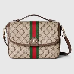 Gucci Ophidia Medium Top Handle Bag Gg Canvas