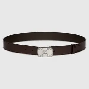 Gucci Belt With Rectangular Buckle - Brown