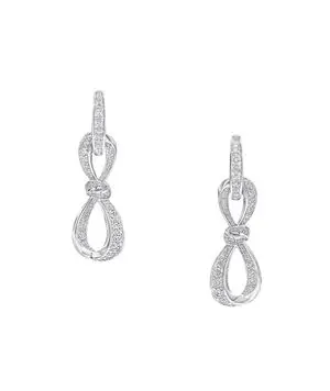 Graff Tilda's Bow Diamond Link Earrings - White Gold