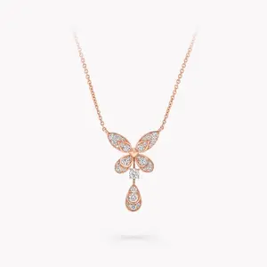 Graff Butterfly Diamond Pendant - Rose Gold