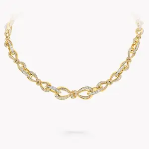 Graff Tilda's Bow Diamond Link Necklace - Yellow Gold