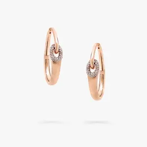 Graff Be Together Diamond Hoop Earrings - Rose Gold