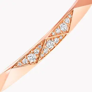 Graff Laurence Signature Faceted Diamond Bangle - Rose Gold