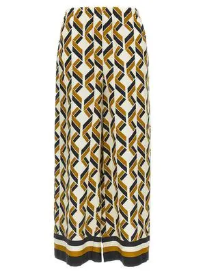 ERES Printed Silk Twill Tube Pants - Multicolor