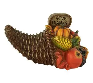 NORTHLIGHT 8.5 Fall Harvest Give Thanks Cornucopia Decor - One-color
