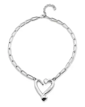 UNODE50 Heart Pendant Necklace - Silver