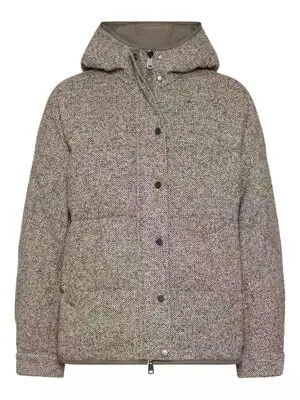 Brunello Cucinelli Chevron Flecked Down Jacket