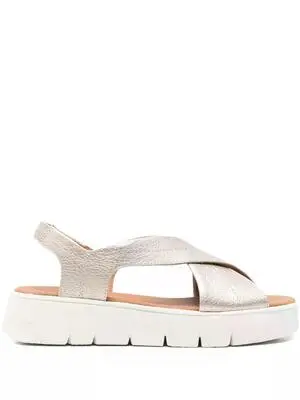 Geox Gold Tone Sandals For Women
