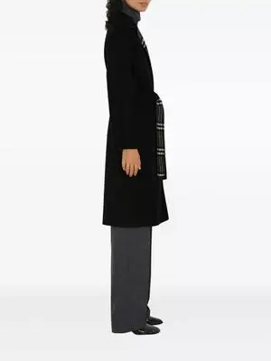 Burberry Belted Reversible Wool Coat - Black