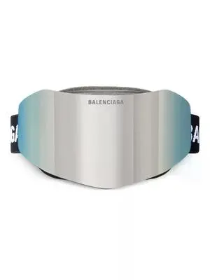 Balenciaga Mirrored-lens Geometric Ski Mask - Black