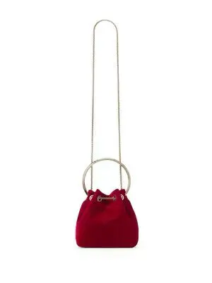 JIMMY CHOO Bon Bon Bucket Bag - Red