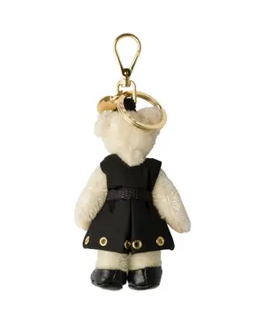 Prada Teddy Bag Charm With Metal Ring - Multi