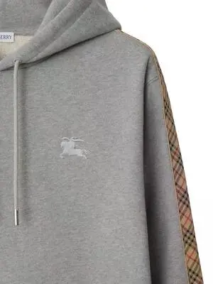Burberry Check-trimmed Cotton Hoodie