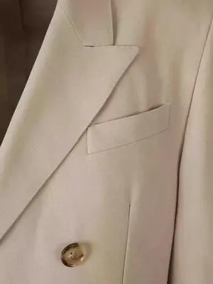 AMI Paris Double-breasted Wool Blazer - Neutrals