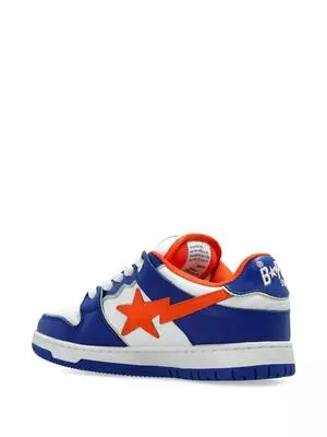 A BATHING APE Sta #3 Star-patch Leather Sneakers