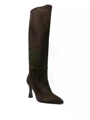 EVALUNA 90mm Suede Knee-high Boots