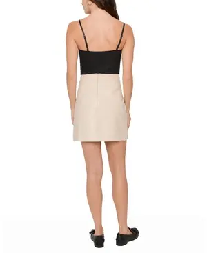 AS By DF Ainsley Recycled Leather Mini Skirt