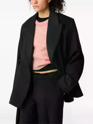 Axel Arigato Frayed Double-breasted Blazer - Black