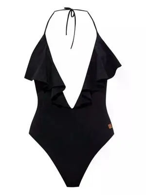 Balmain Halterneck Swimsuit - Black