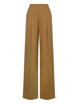 Alberta Ferretti Pleated High-waisted Trousers