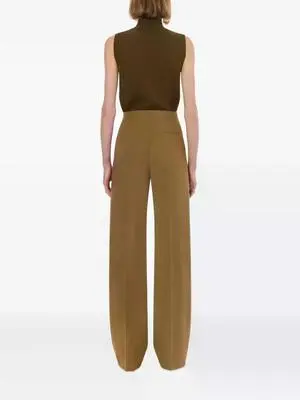 Alberta Ferretti Pleated High-waisted Trousers