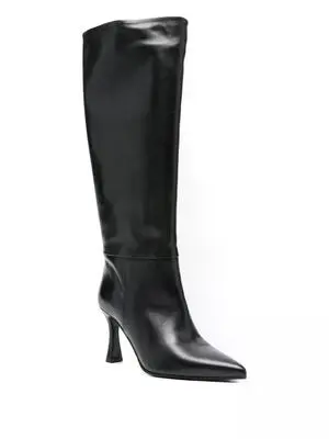 EVALUNA 90mm Pointed-toe Knee-high Leather Boots
