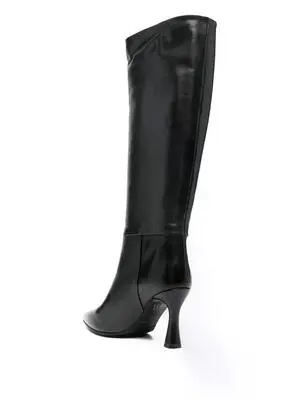 EVALUNA 90mm Pointed-toe Knee-high Leather Boots
