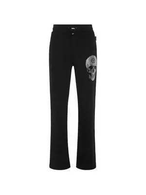 Philipp Plein Track Pants Crystal Skull - Black