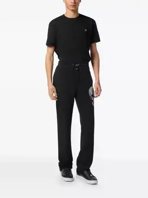 Philipp Plein Track Pants Crystal Skull - Black
