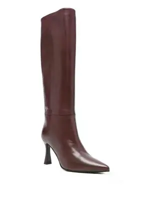 EVALUNA 80mm Pointed-toe Leather Boots