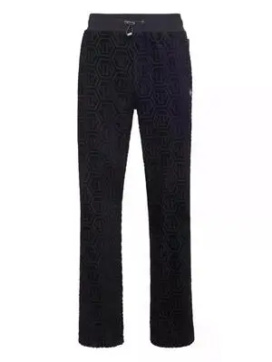 Philipp Plein Jacquard-monogram Track Pants - 24 Navy