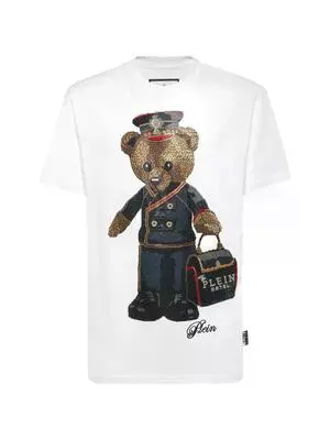 Philipp Plein Round Neck T-shirt Full Of Stones Teddy Bear
